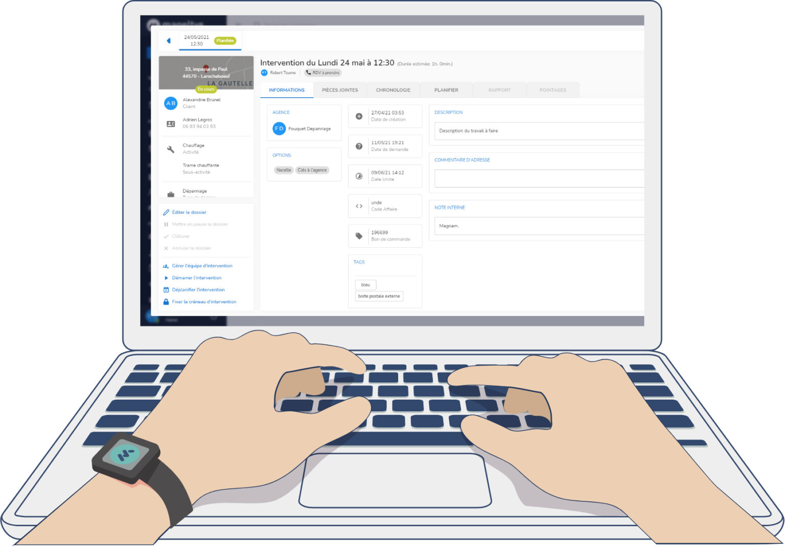Comment faire une fiche d’intervention au format PDF